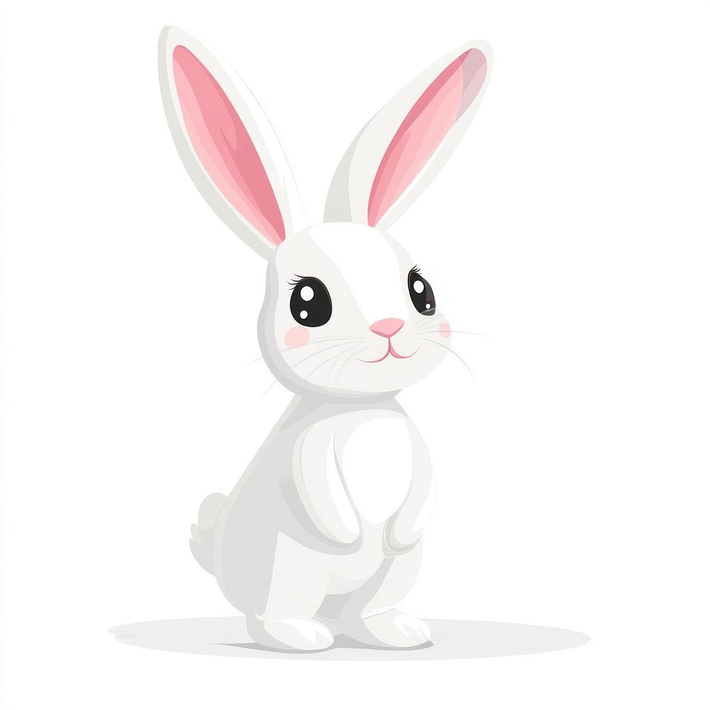 White Bunny standing bunny illustration | Free Photo Illustration ...