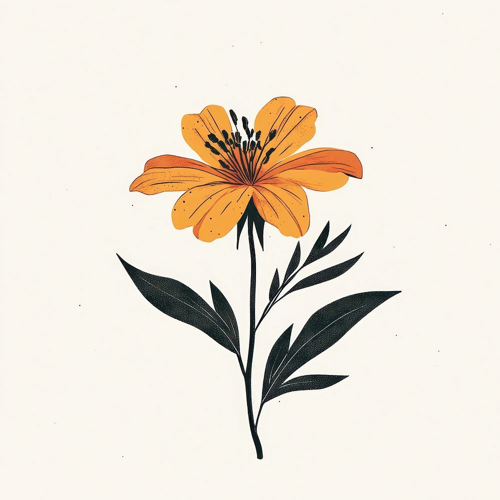 Marigold flower design art. | Free Photo Illustration - rawpixel