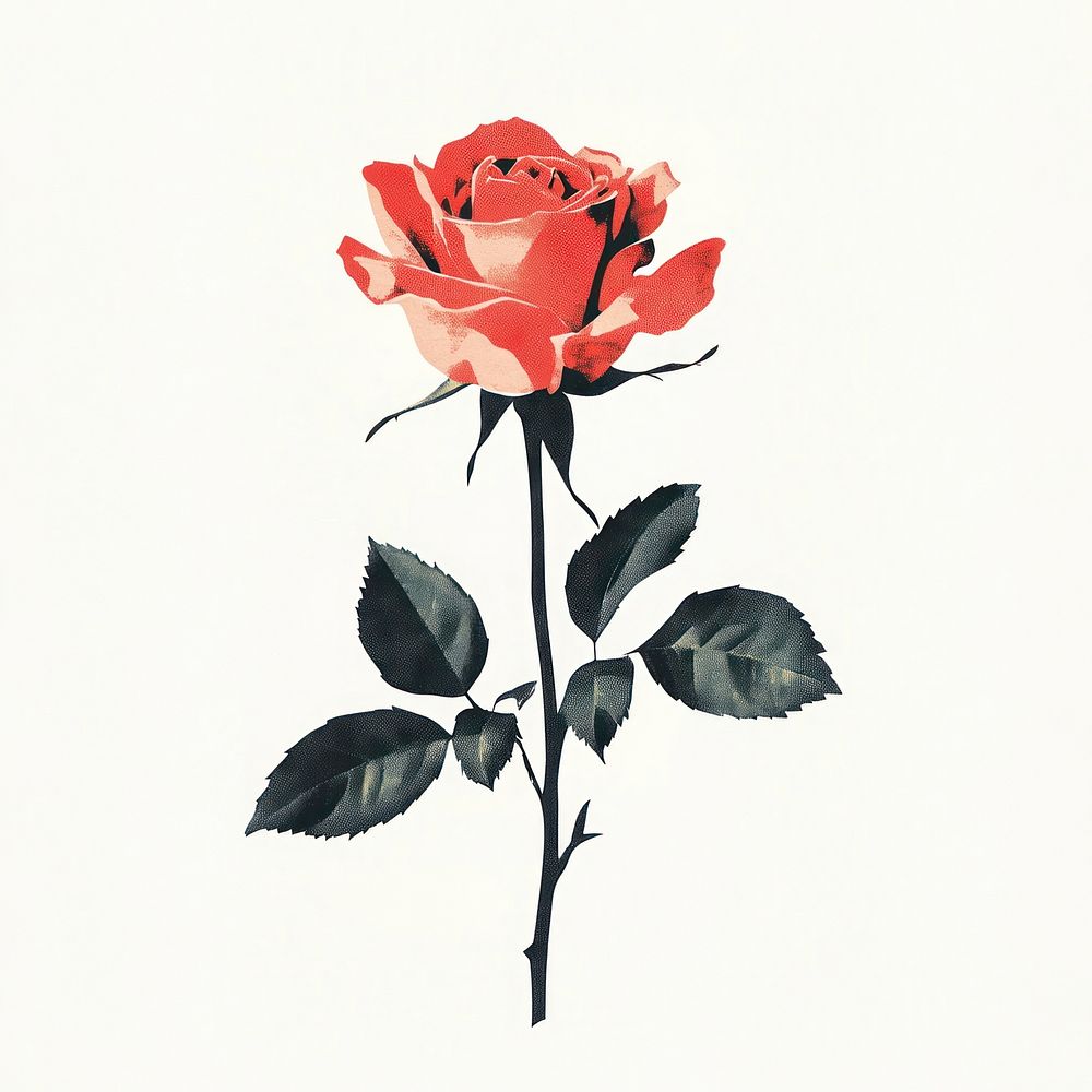 Rose flower design red. | Free Photo Illustration - rawpixel