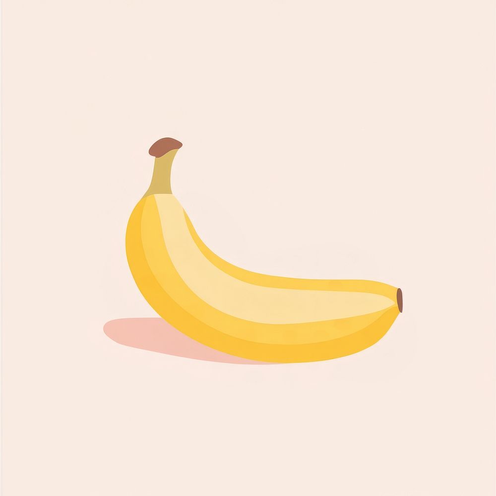 Banana illustration simple fruit. | Free Photo Illustration - rawpixel