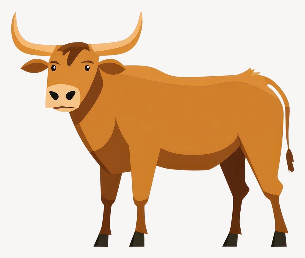 Illustration animal vector bull vector | Free Vector - rawpixel