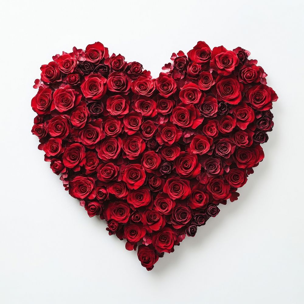 Heart-shaped roses heart-shaped flower. | Free Photo - rawpixel