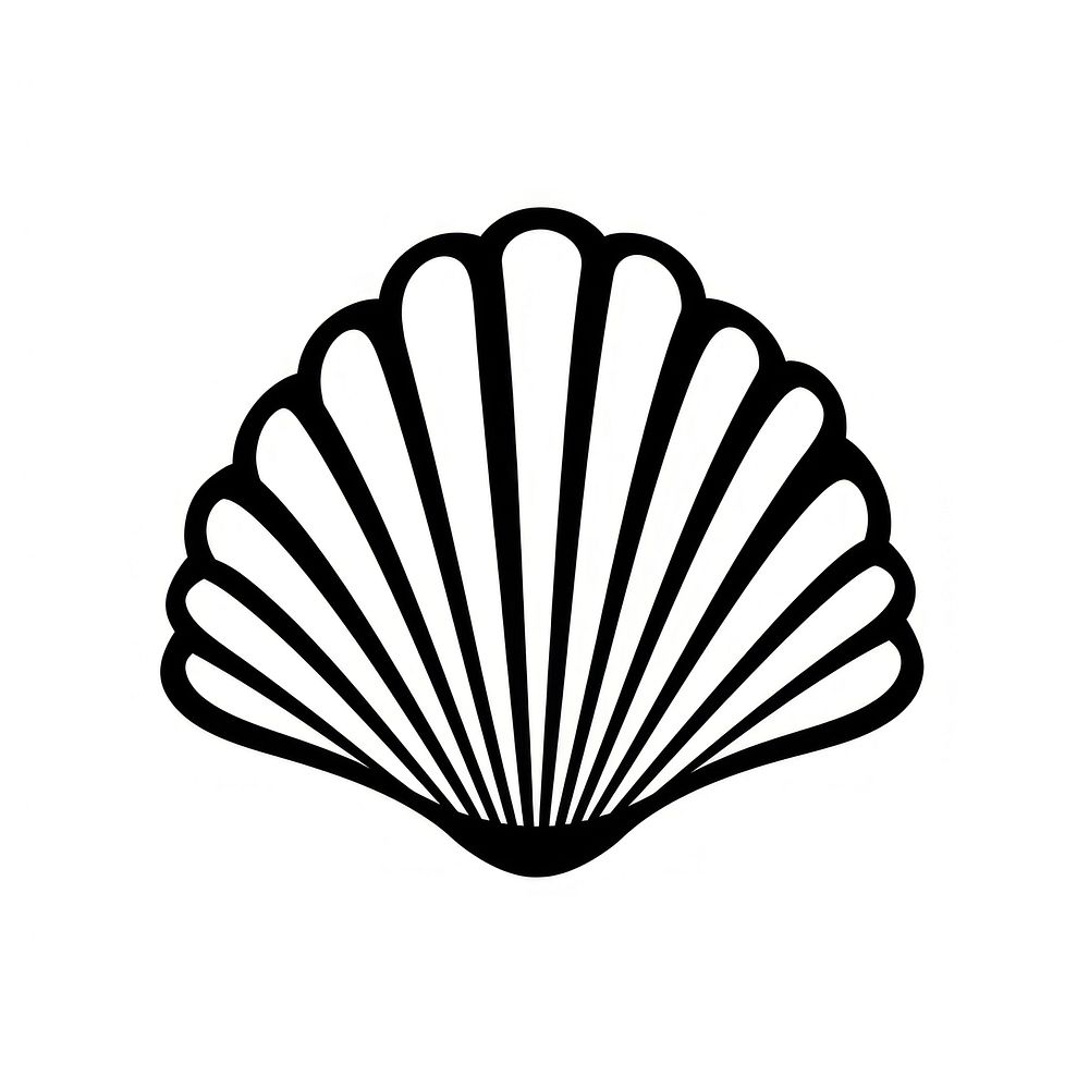 A seashell black white invertebrate. | Free Photo Illustration - rawpixel