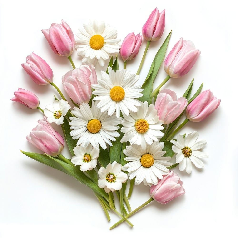 Daisies and tulips daisy arrangement | Free Photo - rawpixel