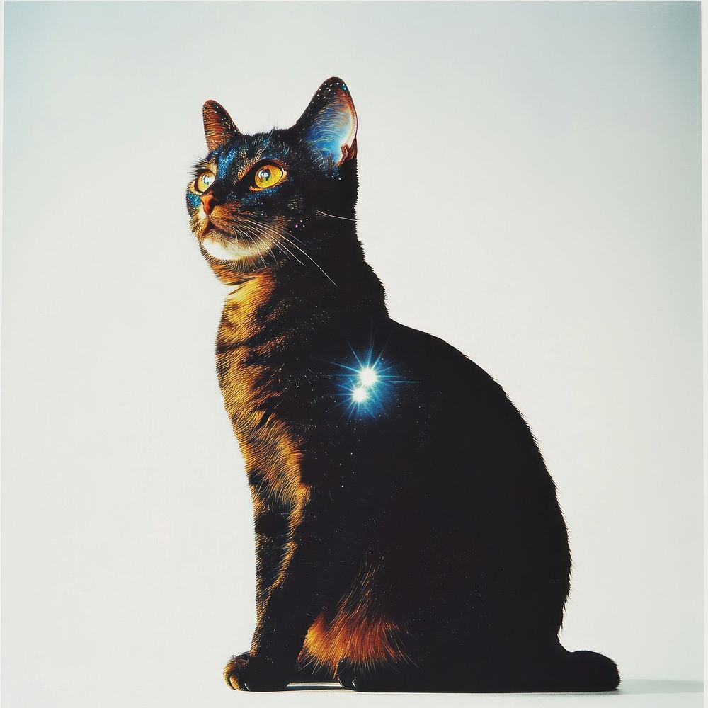 Photography glitter cat abyssinian silhouette | Free Photo - rawpixel