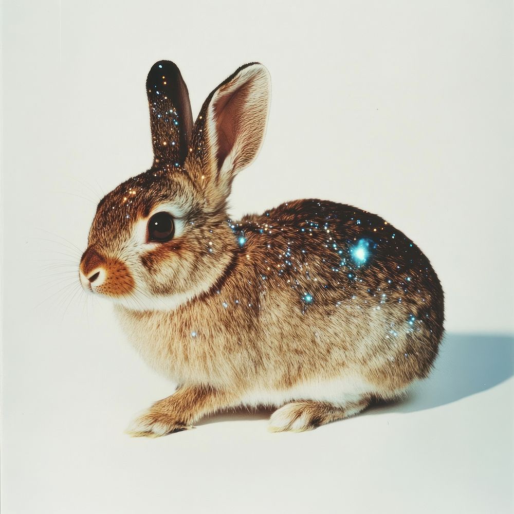Photography glitter rabbit animal celestial | Free Photo - rawpixel