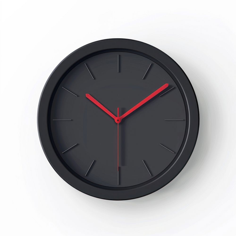 Clock icon clock simple black. | Free Photo Illustration - rawpixel