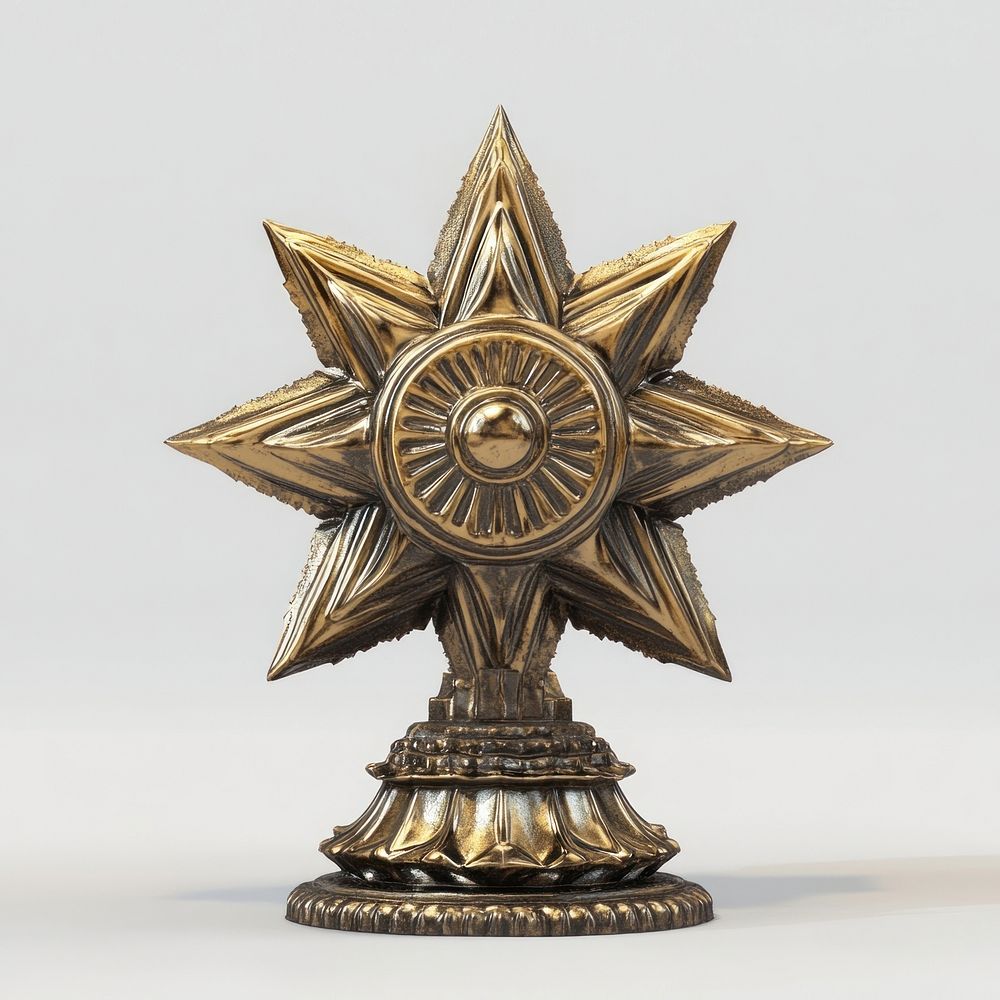 Golden star trophy symbol star-shaped | Free Photo - rawpixel