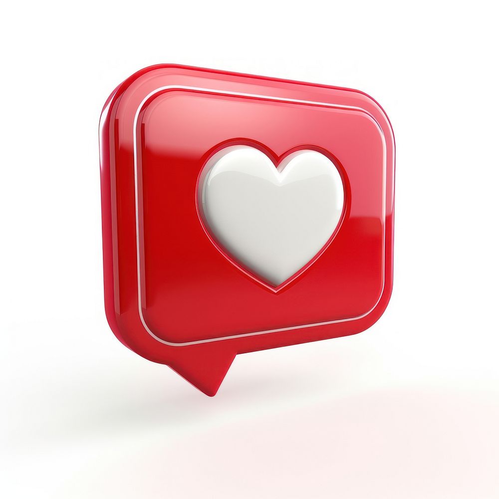 Bubble white heart symbol social | Free Photo - rawpixel