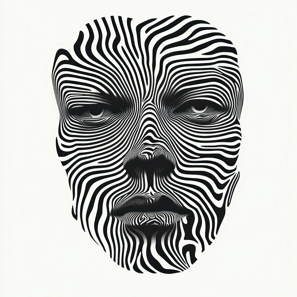 Human face line illusion element | Free Photo Illustration - rawpixel