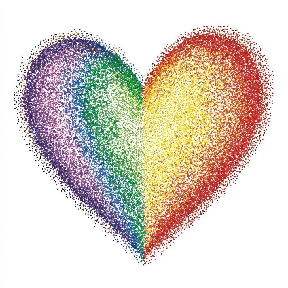 Pointillism heart rainbow pointillism artistic | Free Photo ...