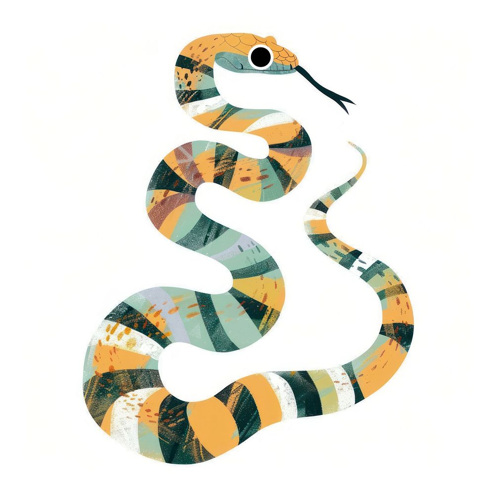 Cute viper snake illustration animal | Free Photo Illustration - rawpixel