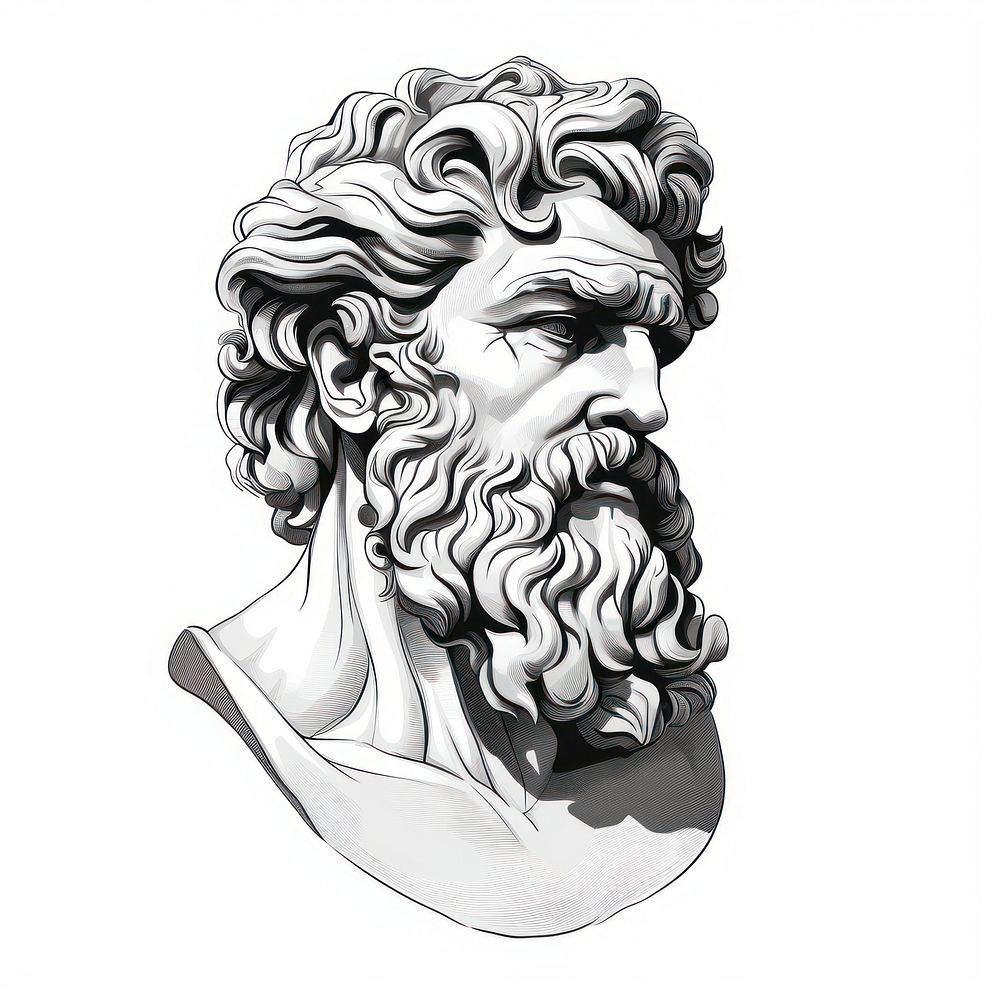 Greek statue head illustration portrait | Free Photo Illustration ...