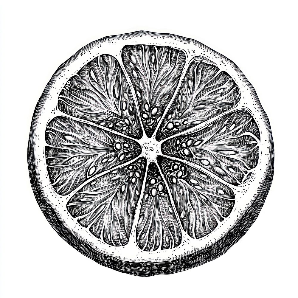 Grapefruit illustration grapefruit drawing. | Free Photo Illustration ...