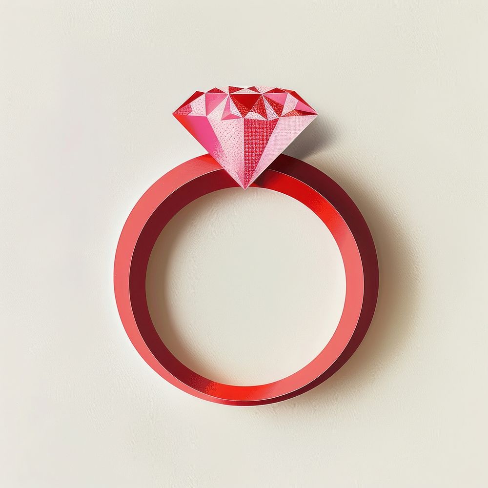 Paper diamond ring retro paper | Free Photo Illustration - rawpixel