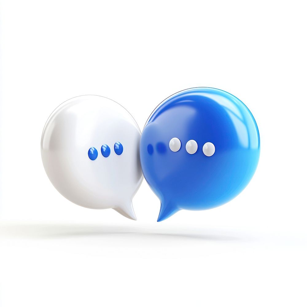 3D two speech bubbles icon | Free Photo Illustration - rawpixel