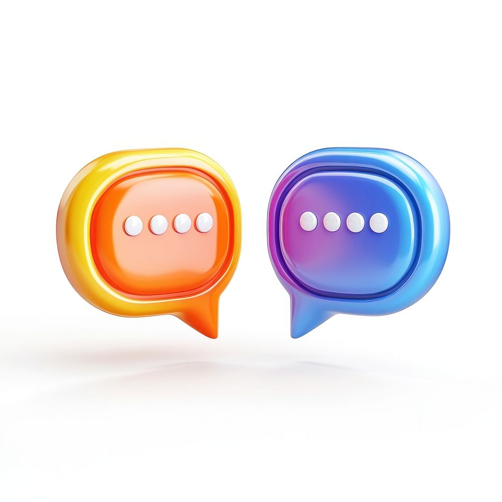 3D two speech bubbles icon | Free Photo Illustration - rawpixel