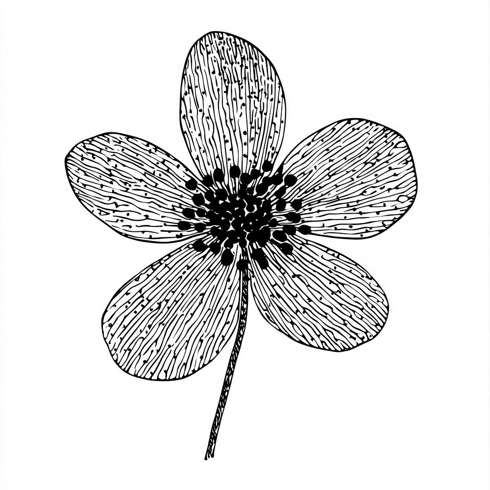 Aconite flower illustration drawing design. | Free Photo Illustration ...