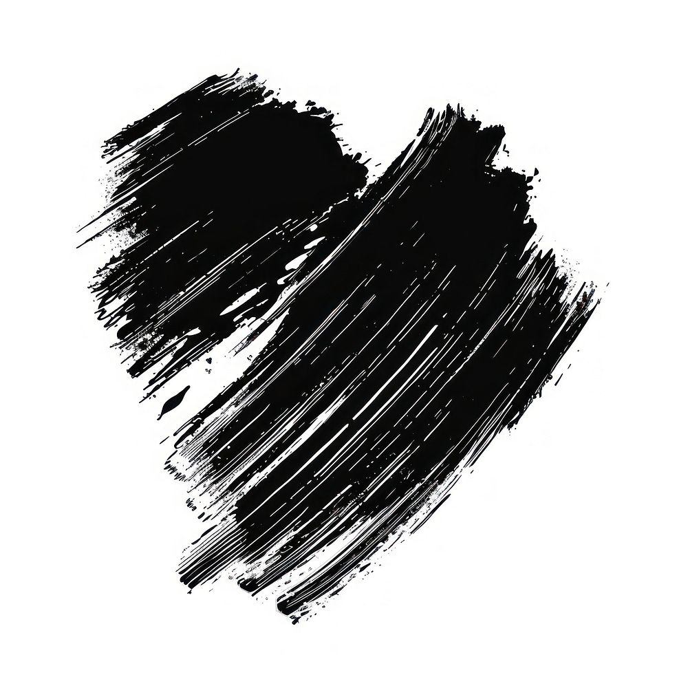 Heart shape brush silhouette stroke. | Free Photo Illustration - rawpixel