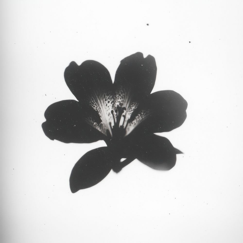 Azalea flower silhouette contrast black. | Free Photo - rawpixel