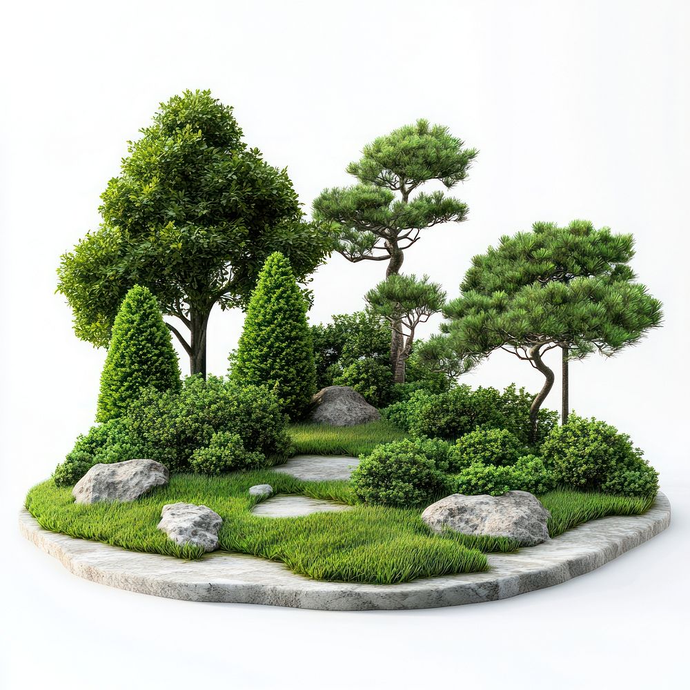 Garden trees landscape nature. | Free Photo - rawpixel