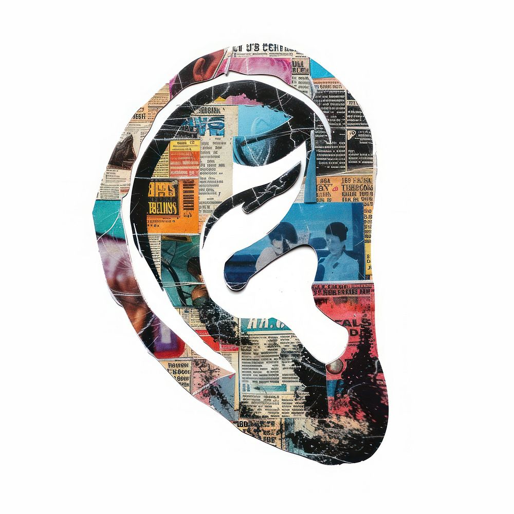 Ear collage cutout vintage art | Free Photo Illustration - rawpixel