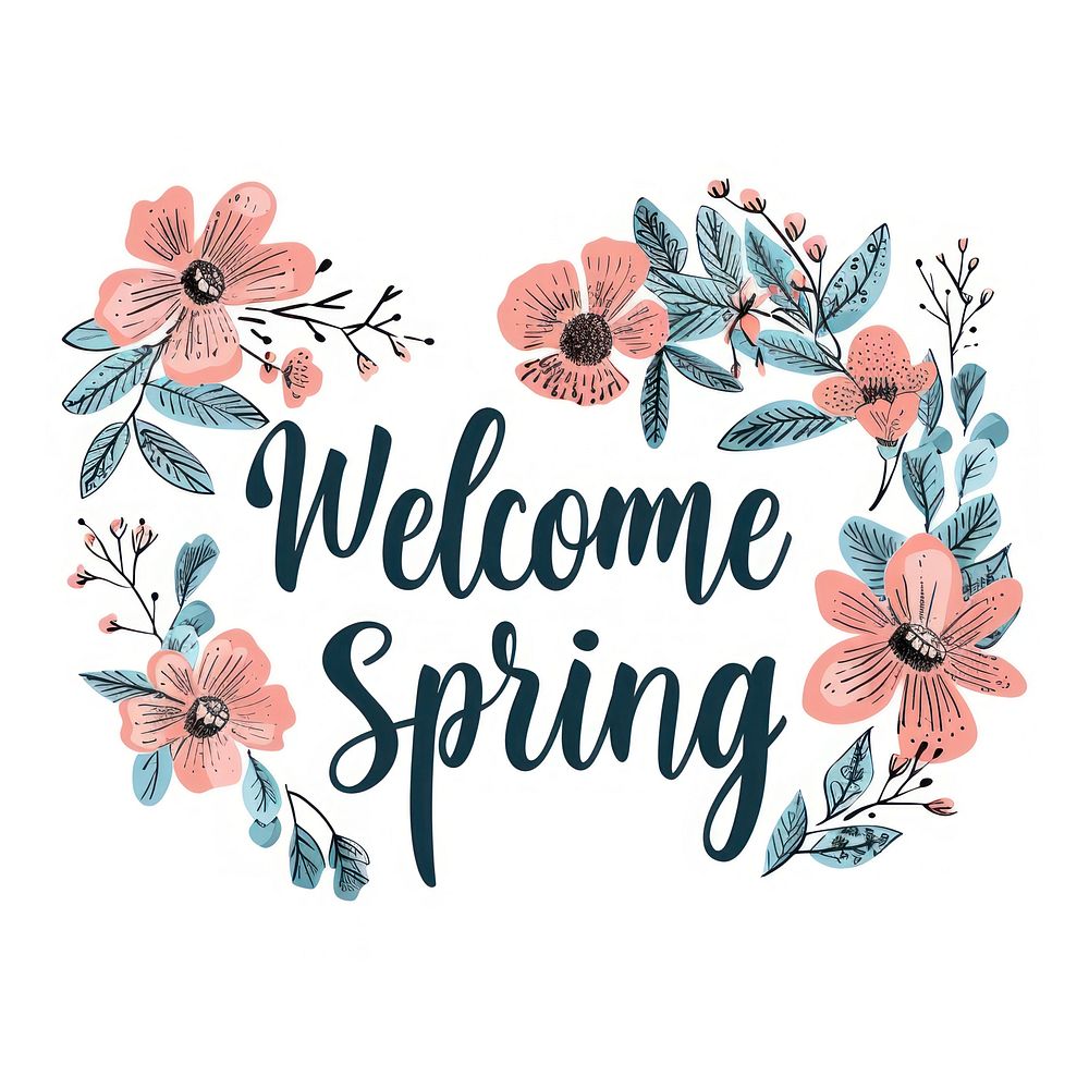 Illustration flowers welcome spring. | Free Photo Illustration - rawpixel