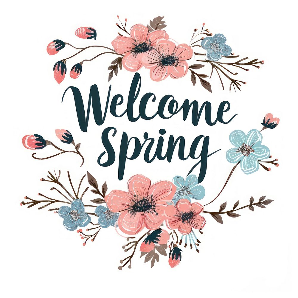 Illustration flowers welcome spring. | Free Photo Illustration - rawpixel