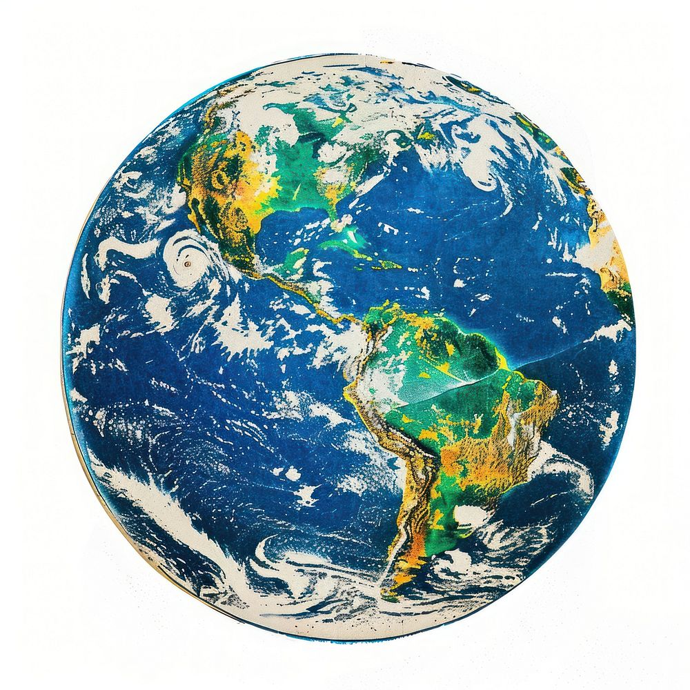 Earth collage cutouts vibrant planet | Free Photo Illustration - rawpixel