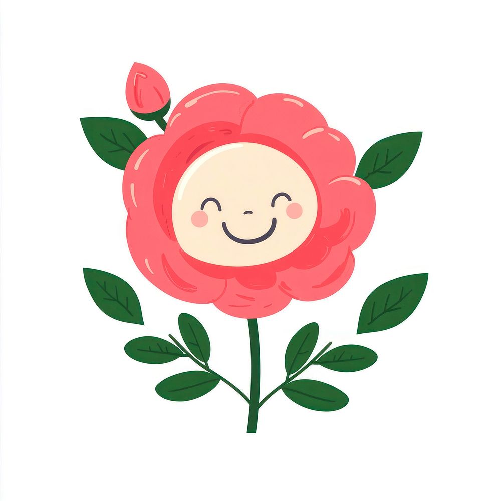 Cute smile rose art illustration | Free Photo Illustration - rawpixel