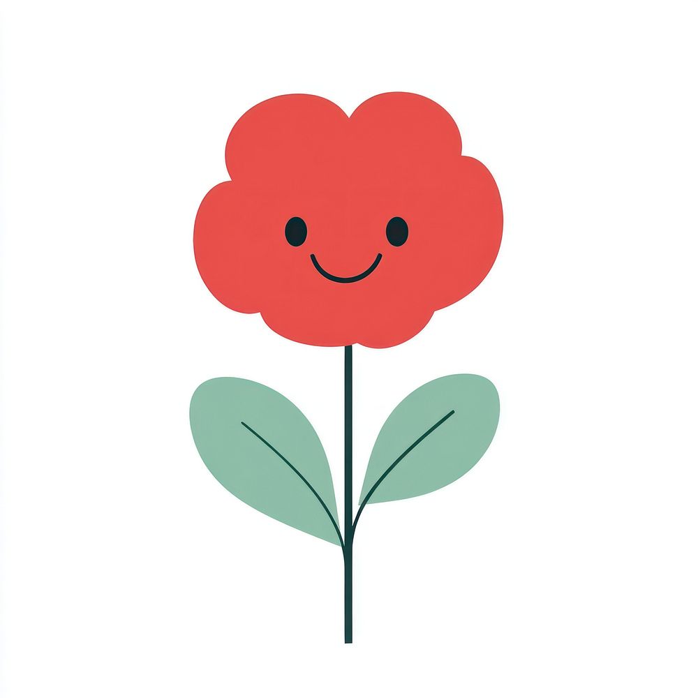 Cute smile poppy flower illustration | Free Photo Illustration - rawpixel