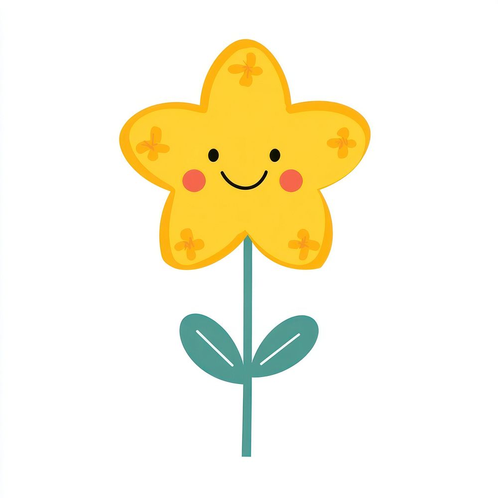 Cute smile flower illustration yellow | Free Photo Illustration - rawpixel