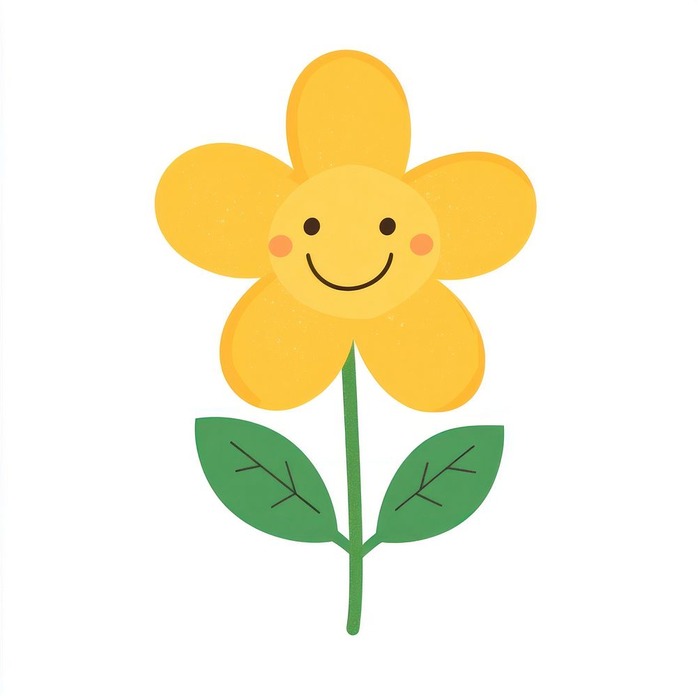 Cute smiling flower illustration simple | Free Photo Illustration ...