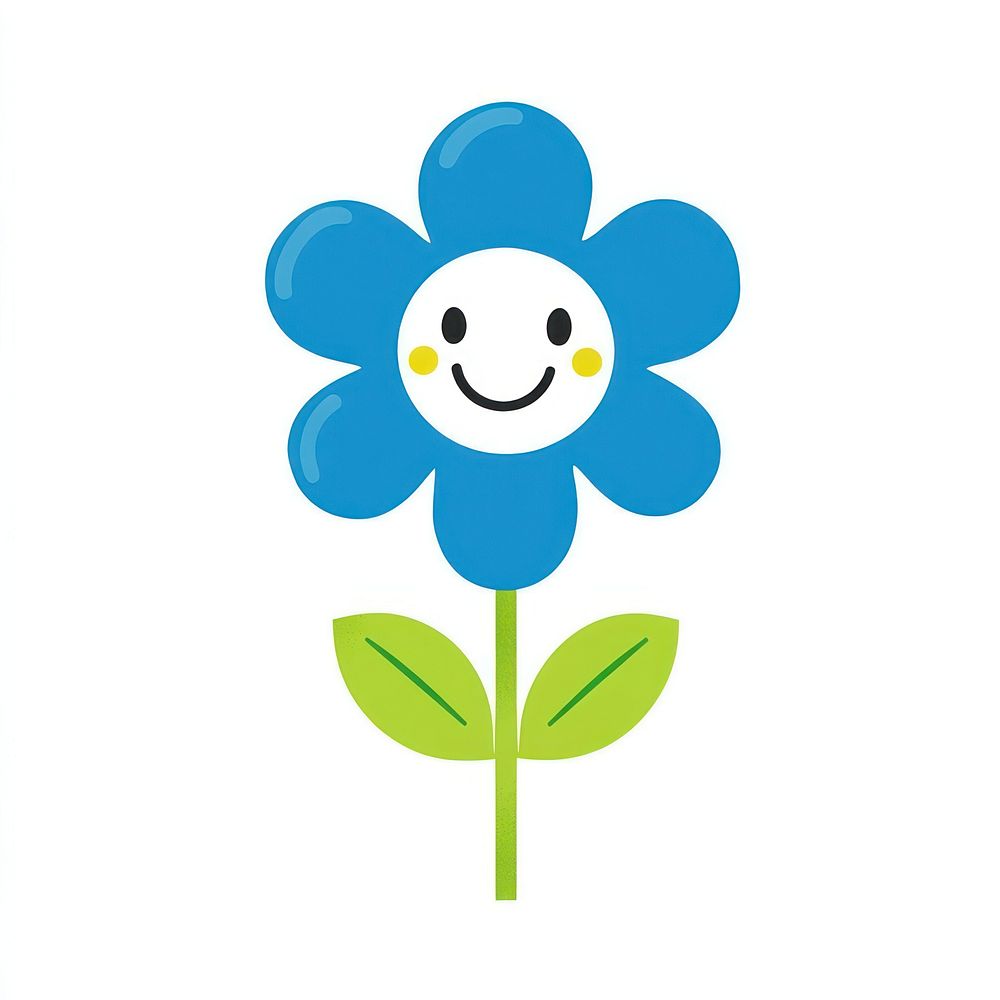 Cute smile flower illustration simple | Free Photo Illustration - rawpixel