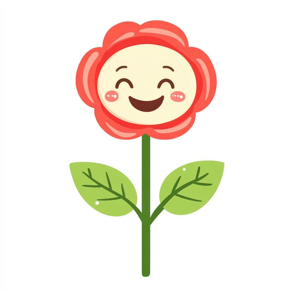 Cute smile rose flower illustration | Free Photo Illustration - rawpixel