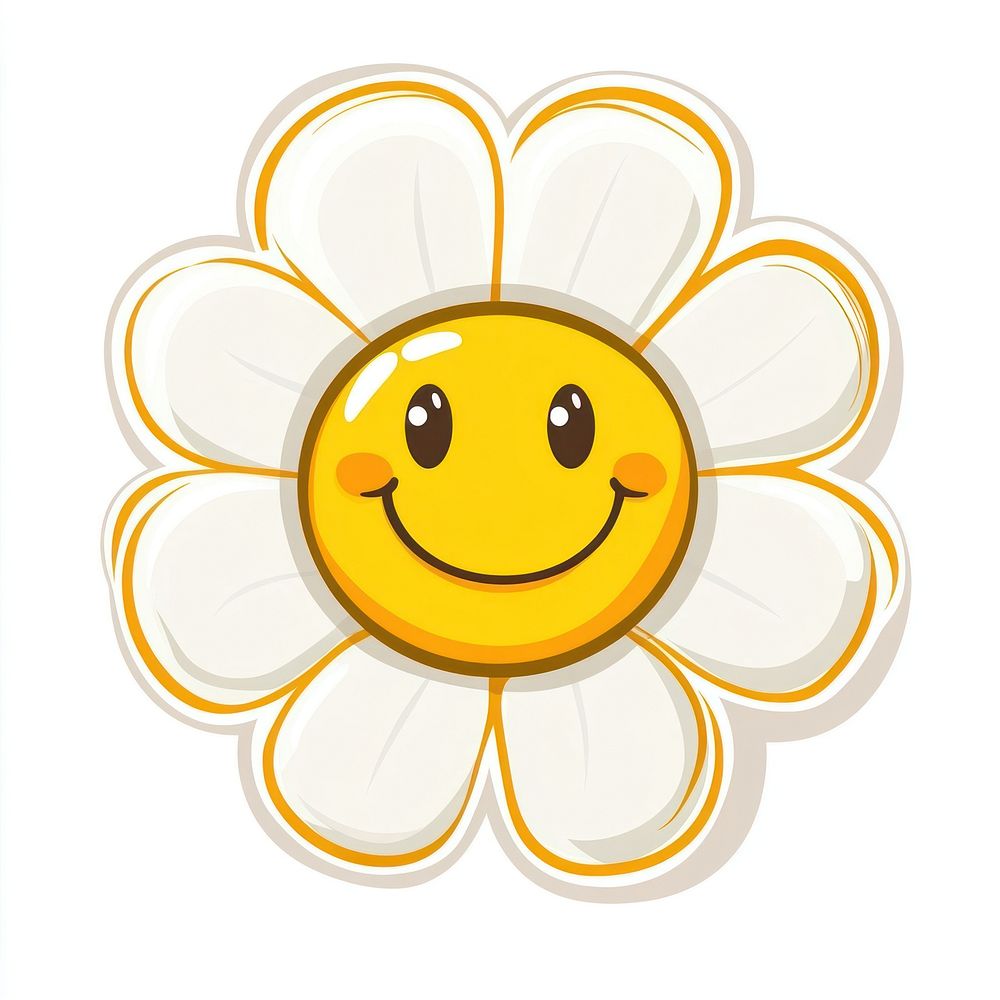 Cute smile flower illustration yellow | Free Photo Illustration - rawpixel