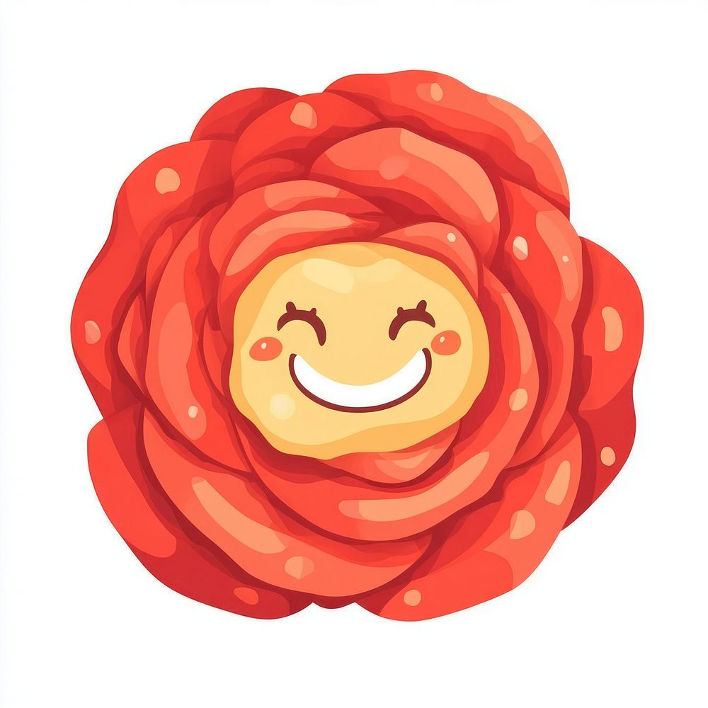 Cute smile rose flower illustration | Free Photo Illustration - rawpixel