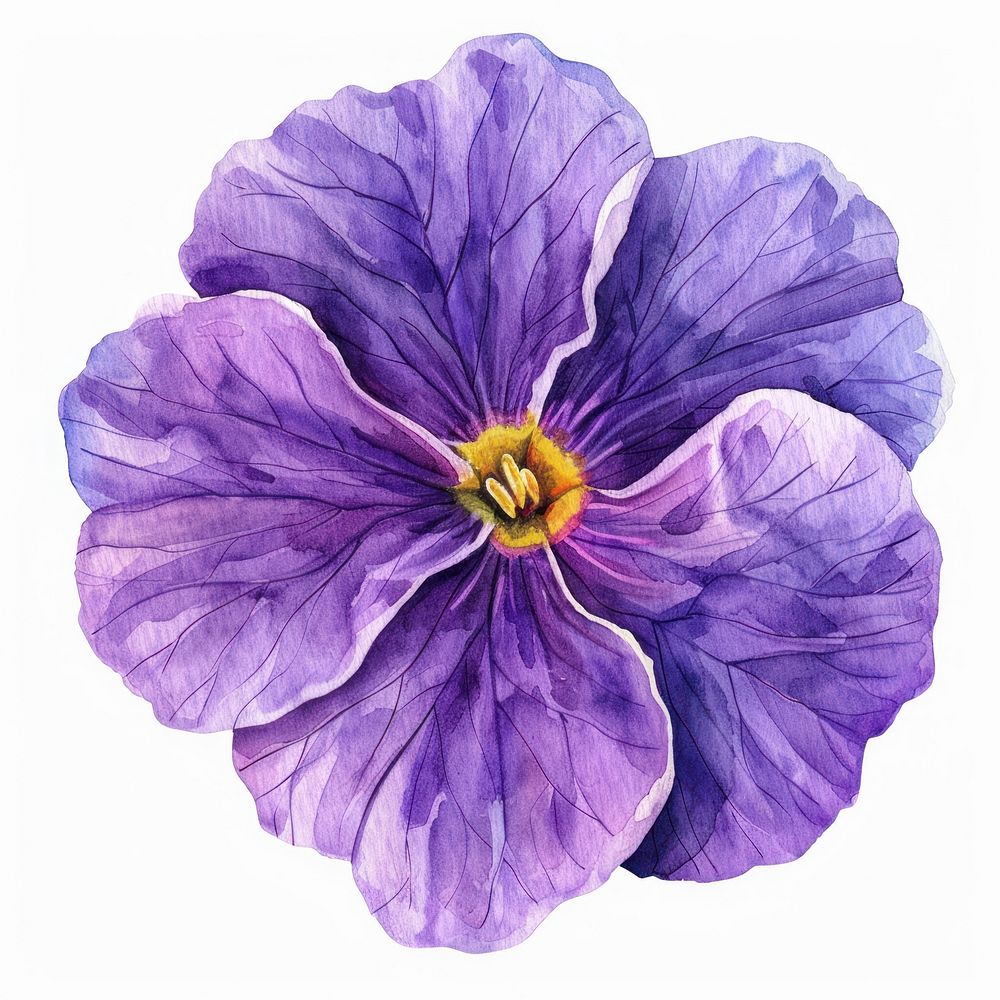 Purple Primrose flower illustration watercolor | Free Photo ...