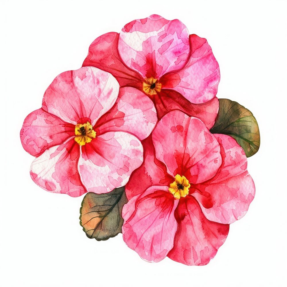Primroses flower flowers illustration watercolor. | Free Photo ...