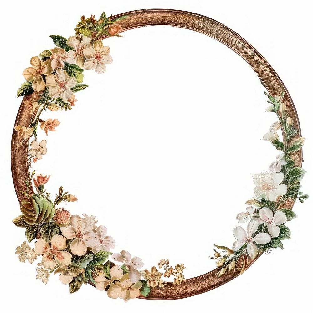 Wedding frame flowers vintage style. | Free Photo Illustration - rawpixel