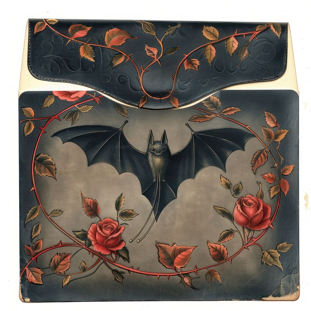 Gothic wedding envelope roses illustration | Free Photo Illustration ...