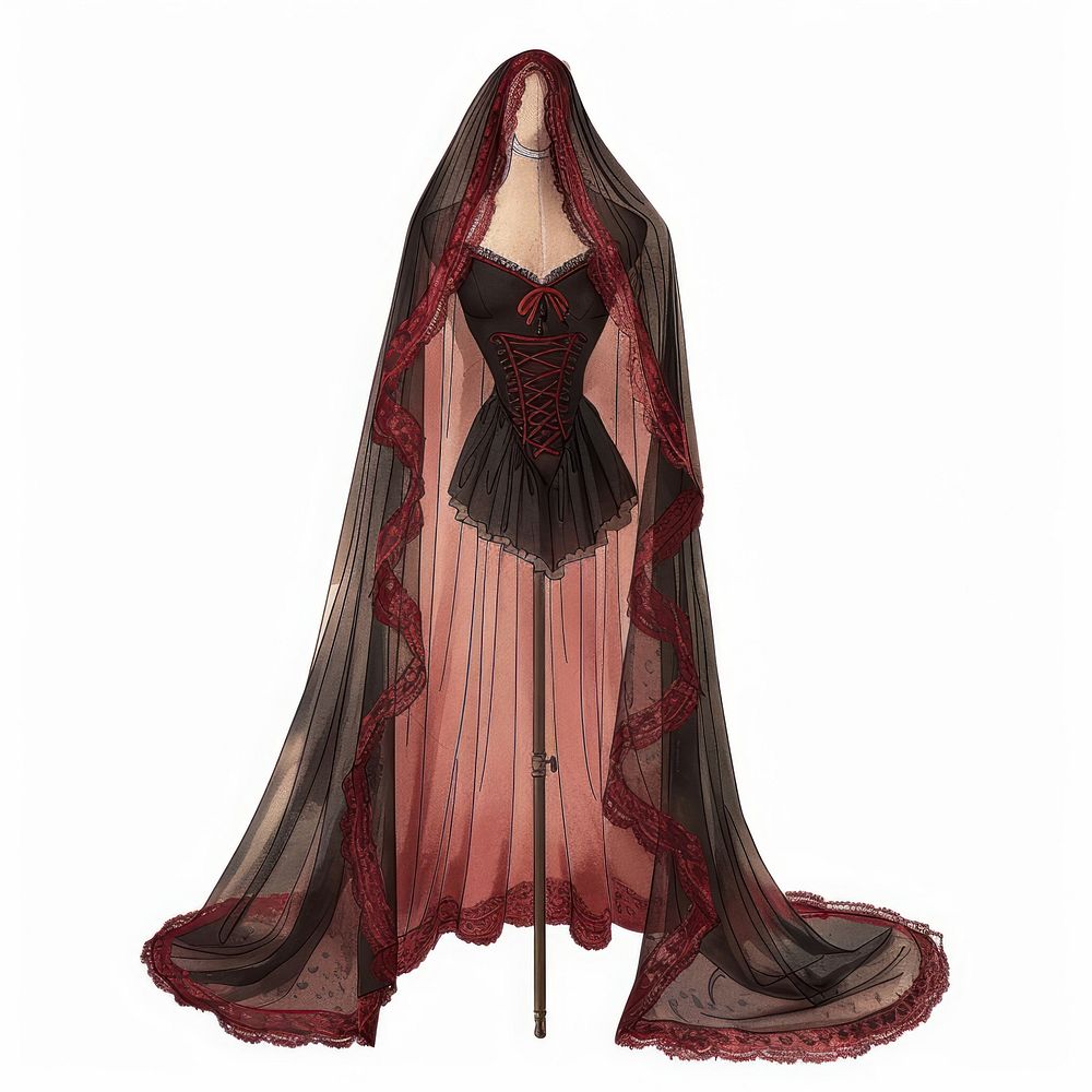 Gothic wedding veil illustration mannequin | Free Photo Illustration ...