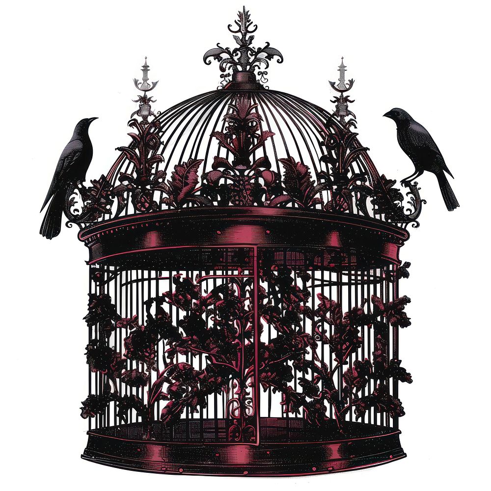 Gothic birdcage wedding illustration vintage | Free Photo Illustration ...