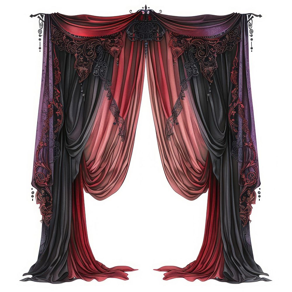 Gothic wedding curtains vintage gothic | Free Photo Illustration - rawpixel