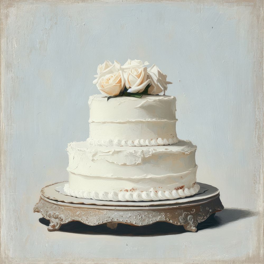 Wedding cake illustration vintage style. | Free Photo Illustration ...