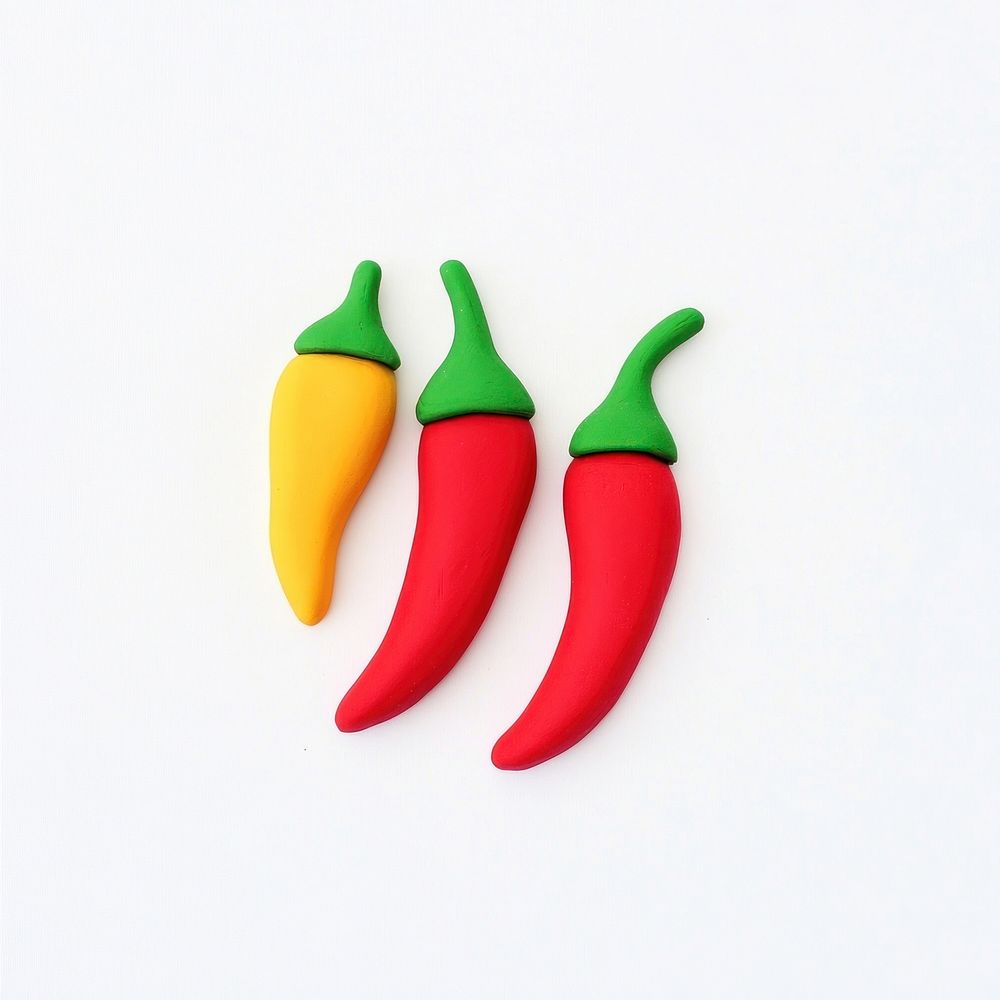 Bunch chilli peppers clay illustration. | Free Photo Illustration ...