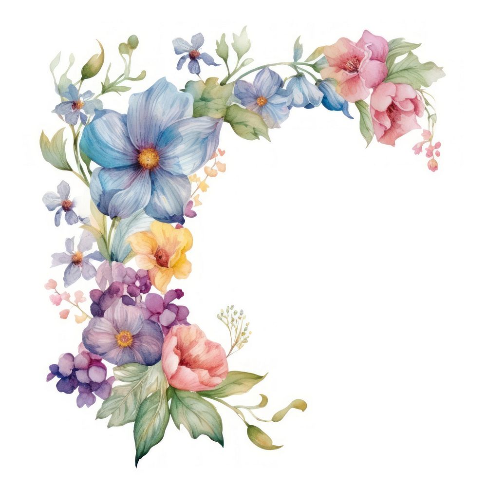 flower corner frame flowers illustration | Free Photo Illustration ...
