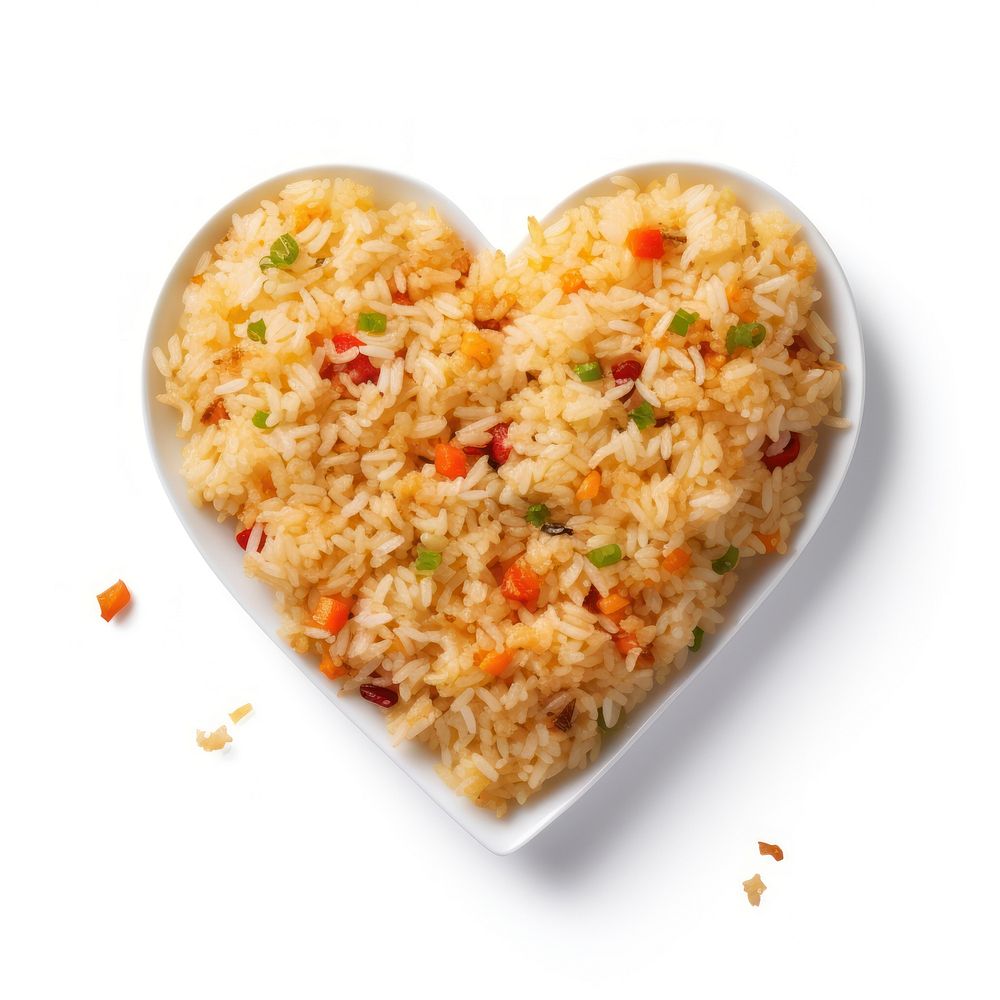 Fried rice heart food heart-shaped. | Free Photo - rawpixel