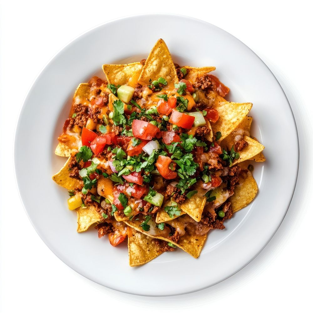 nacho white plate nachos food | Free Photo - rawpixel
