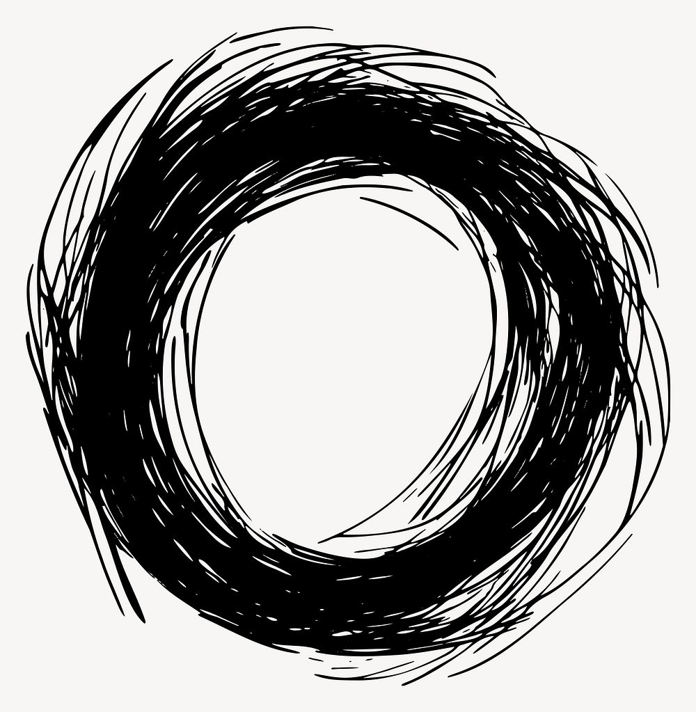Abstract black circle art vector | Free Vector - rawpixel